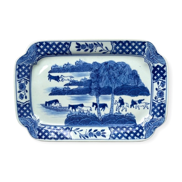 Source Unknown | Dining | Antique Chinese Ironware Cantonlike Blue And ...